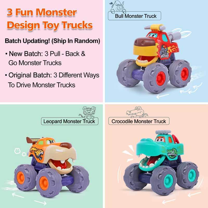 Monster Trucks Toys for 1 2 3 Year Old Boys Girls | Shinymarch ...