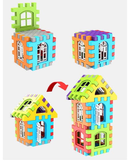 Waffle Interlocking Building Blocks with Storage Container for Kids ...