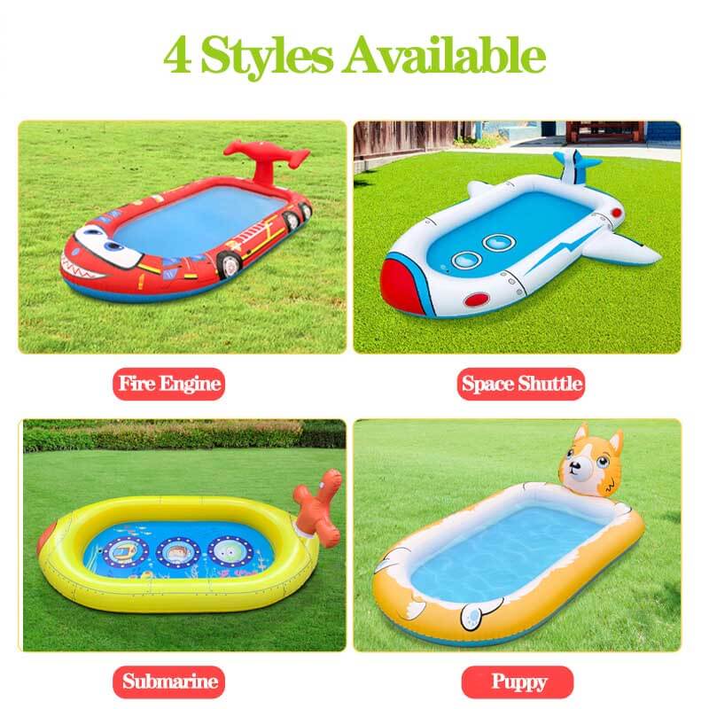 Splash Pad Inflatable Pool Sprinkler for Kids Toddler Pool Kiddie Pool ...