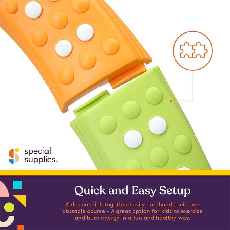 Colored Wavy Circle Balance Beams Stepping Stones for Kids, 20 Pc. Set ...