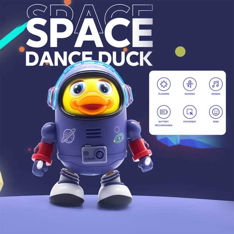 Interactive Dancing Space Duck Toys with Lights and Sounds for Infants ...