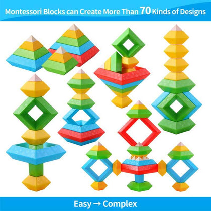 Pyramids Stacking Blocks for Kids aged 1-5 | Shinymarch – shinymarch.com